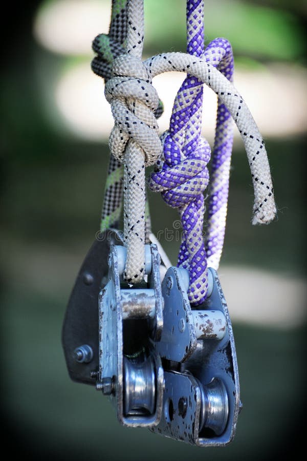 Rope with rollers. stock image. Image of belt, outdoor - 91129709
