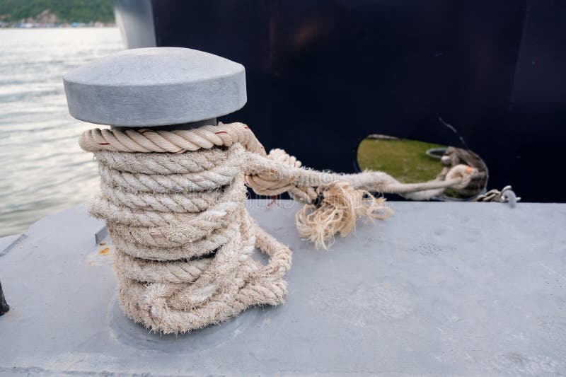 Rope Rolls are Parked for Boat Stock Image - Image of footwear, design ...