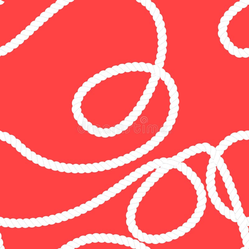 Rope Seamless Pattern String Cord Nautical Thread Knot Background ...