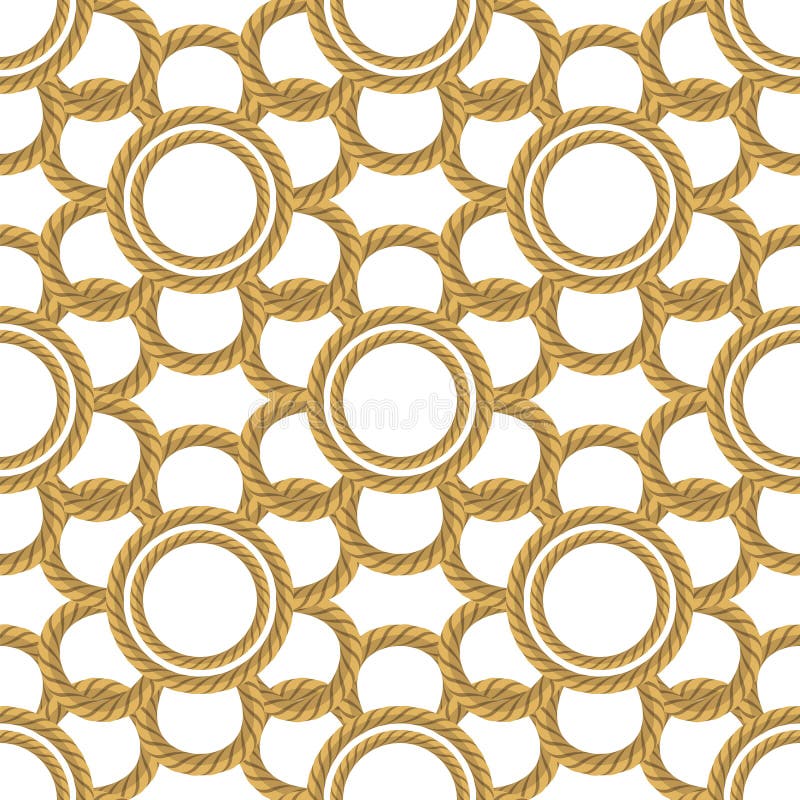 Rope Seamless Pattern on White Background. Rope Texture Stock ...