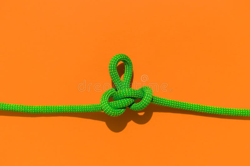 Rope with a Secure Knot. Concept of Reliability and Safety Stock Image ...