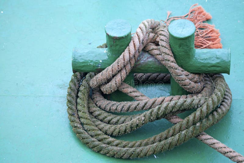 A Rope Securing a Boat on the Dock, Belgium Stock Photo - Image of ...