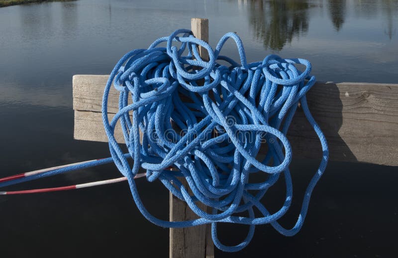 Rope for a ship or vessel stock image. Image of cord - 219103251