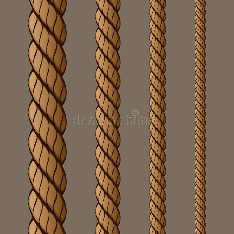 Rope. Seamless Illustration. Stock Vector - Illustration of cable ...