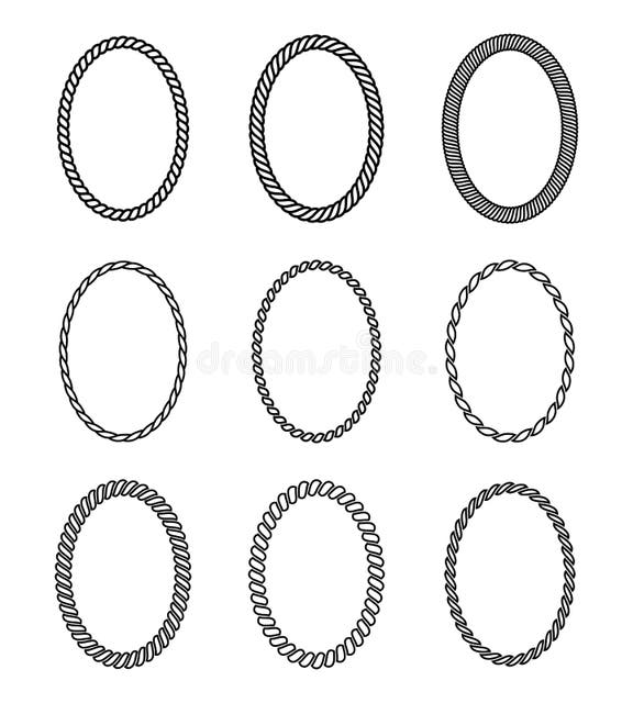 Oval Rope Border Vector Stock Illustrations – 444 Oval Rope Border ...