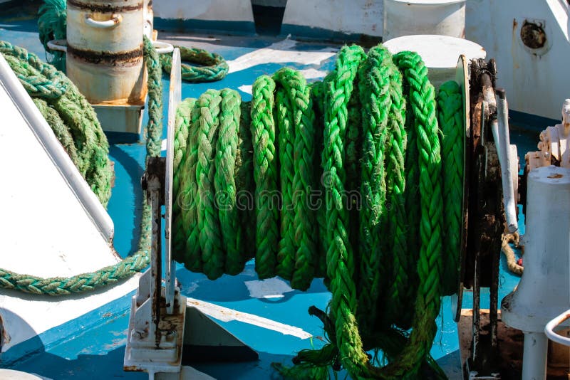 Rope on a ship stock image. Image of deck, cord, vessel - 38115915