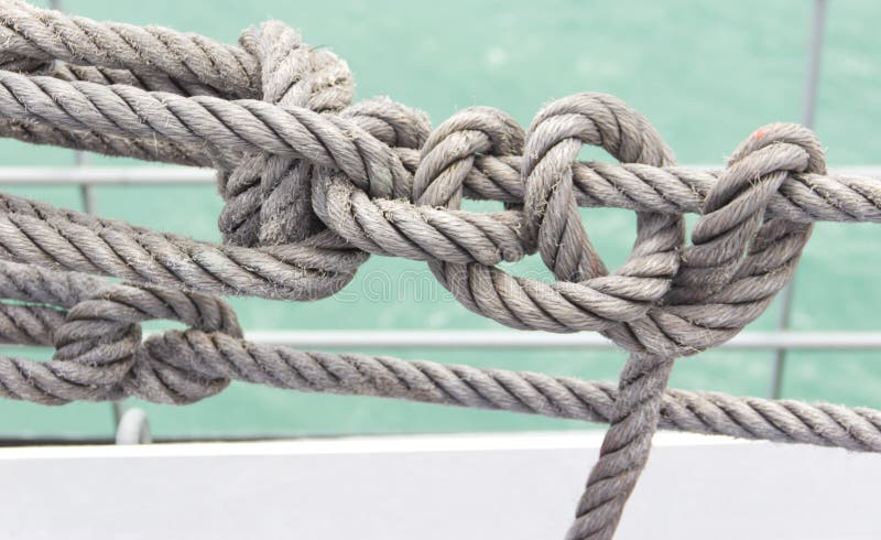 Rope in a ship at the sea. stock photo. Image of truss - 42752968