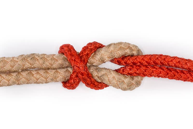 Rope Simple Simon Under Bend on White Background Close-up Stock Photo ...
