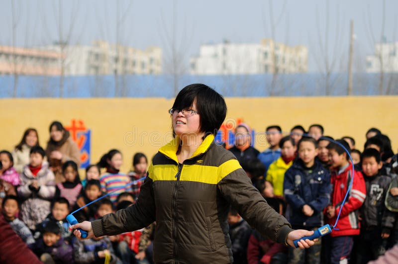 Rope Skipping Competition editorial stock photo. Image of jumping ...