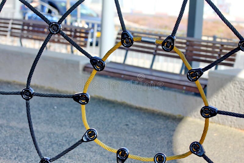 Rope Spider Web in Playground Stock Photo - Image of relaxation ...