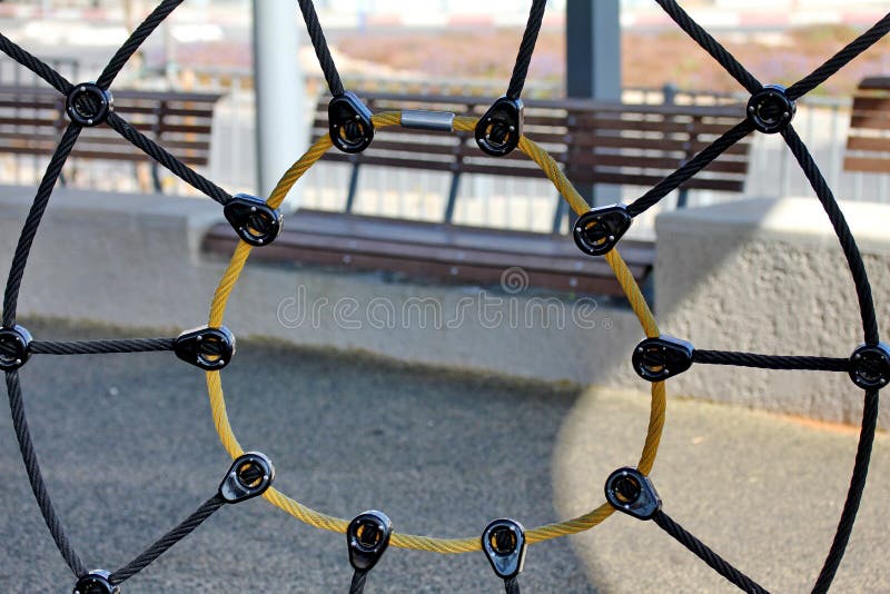Rope Spider Web in Playground Stock Photo - Image of relaxation ...
