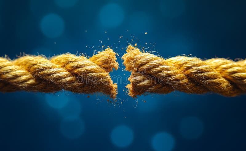 A Rope is Split in Half, with One Half Hanging Down Stock Image - Image ...
