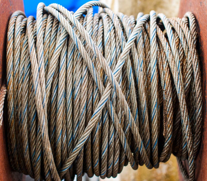 Rope steel cable stock image. Image of metallic, ring - 31768331