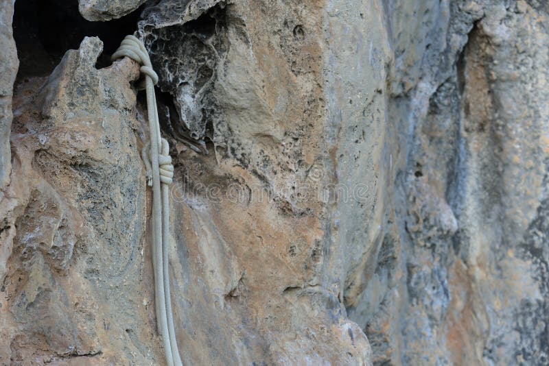 Rope in stone stock image. Image of climbing, leisure - 70112389