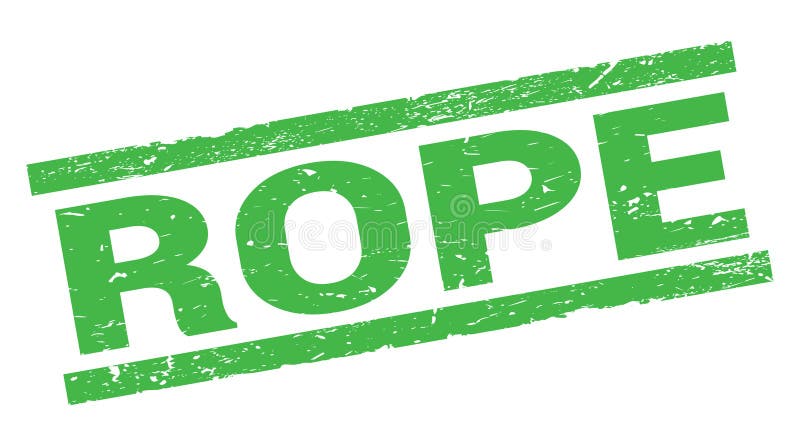 ROPE Text on Green Rectangle Stamp Sign Stock Illustration ...