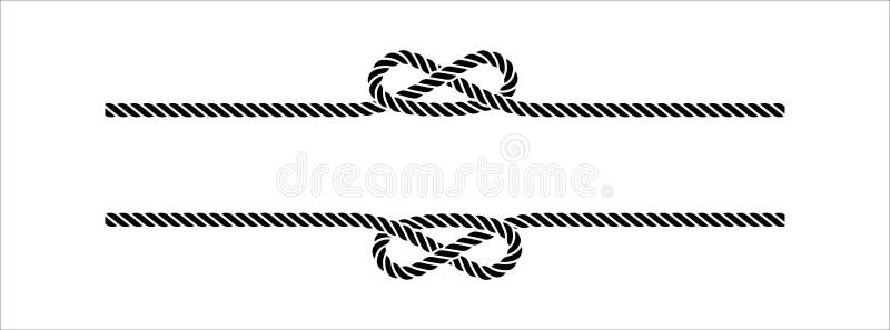 Rope Tie Banner Form Vector Design. Rope Lace Line Vector. Pretty Rope ...