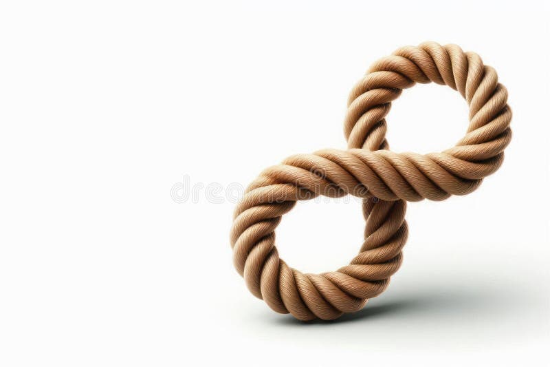 A Rope Tied in the Form of an Infinity Sign. Space for Text. Stock ...