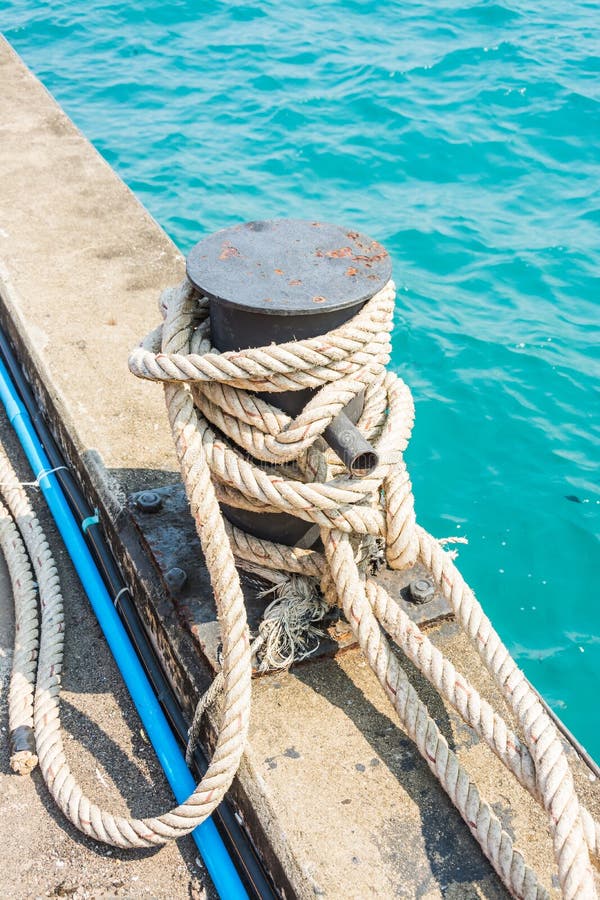 Nautical Rope Tied To Pole Stock Photos - Free & Royalty-Free Stock ...