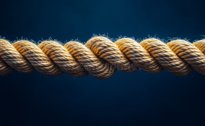 A Rope is Twisted and Knotted Stock Image - Image of fiber, concept ...