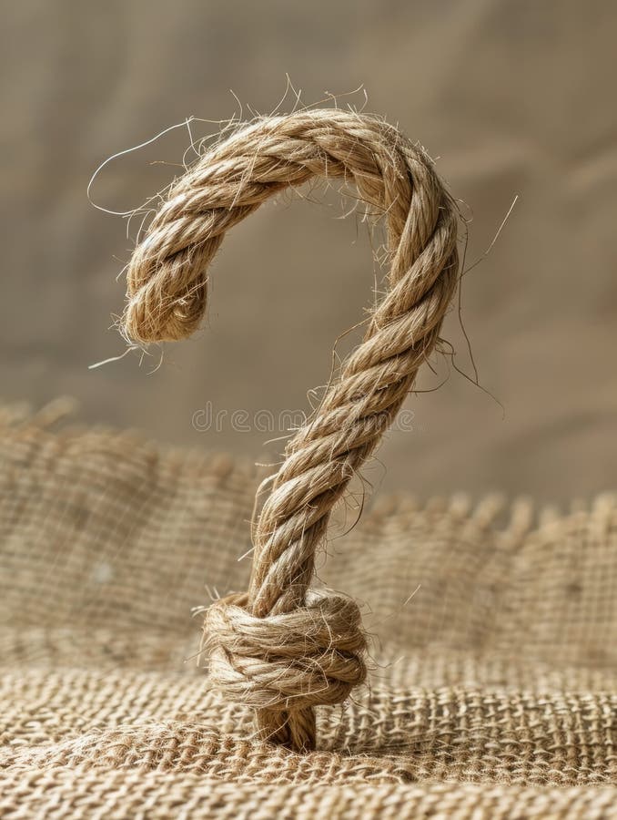 Rope Twisted Question Mark Burlap Background Stock Photos - Free ...