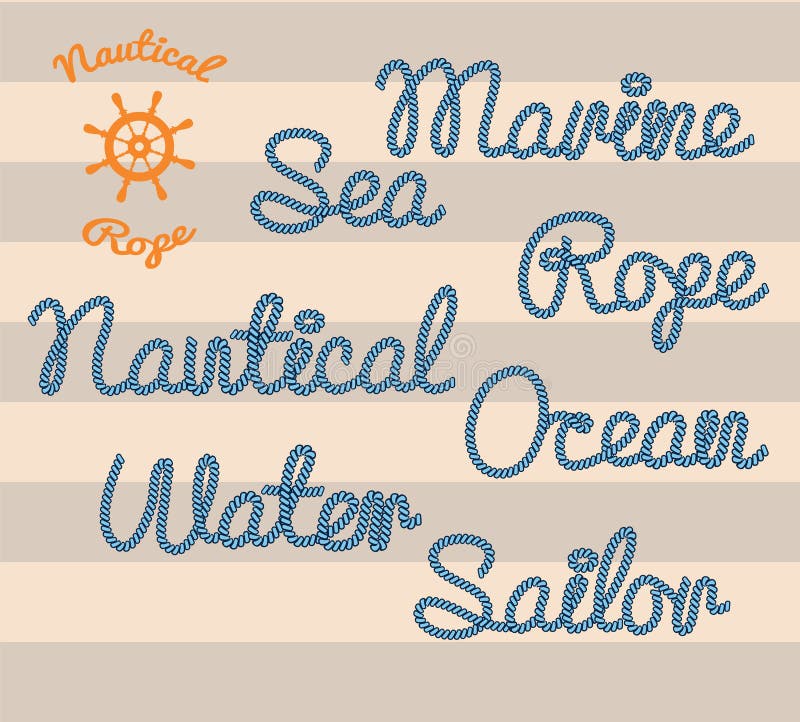 Font Rope stock vector. Illustration of latin, cutout - 22135211