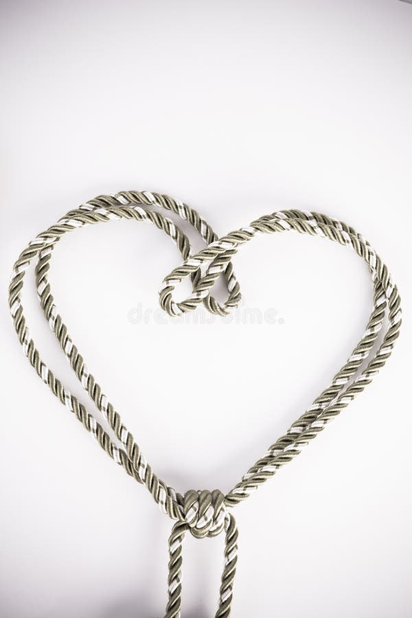 Rope Valentine Heart of Simple Design Stock Photo - Image of shape ...