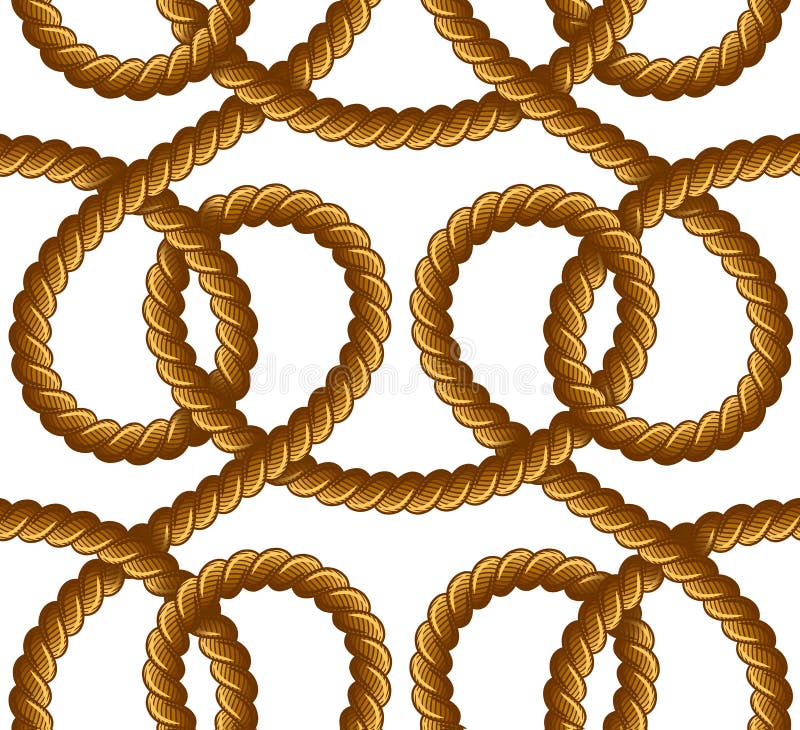 Rope Vector Seamless Pattern Stock Vector - Illustration of line ...