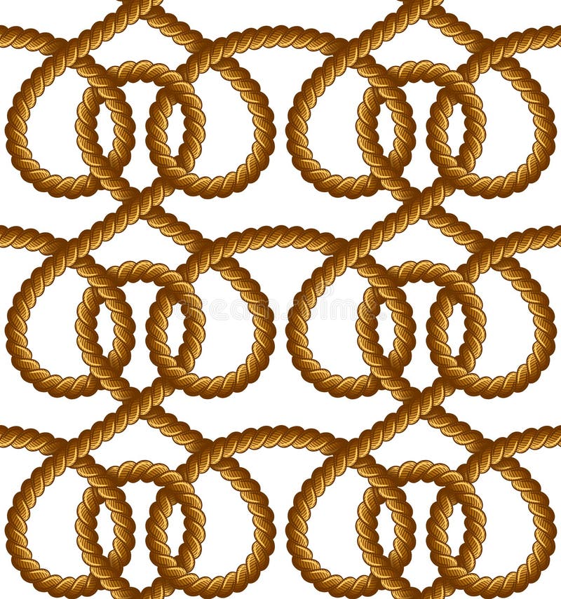 Vector Seamless Pattern of Braided Pigtail Bands. White Texture ...