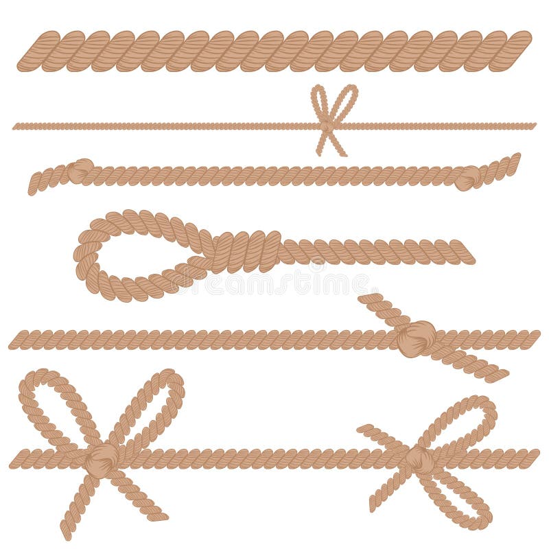 Rope vector set stock vector. Illustration of scout - 192550364