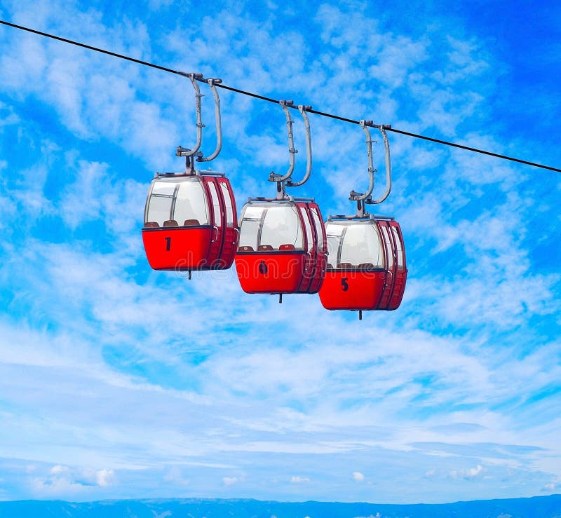 Rope way stock image. Image of cart, three, vehicle, remote - 11664067