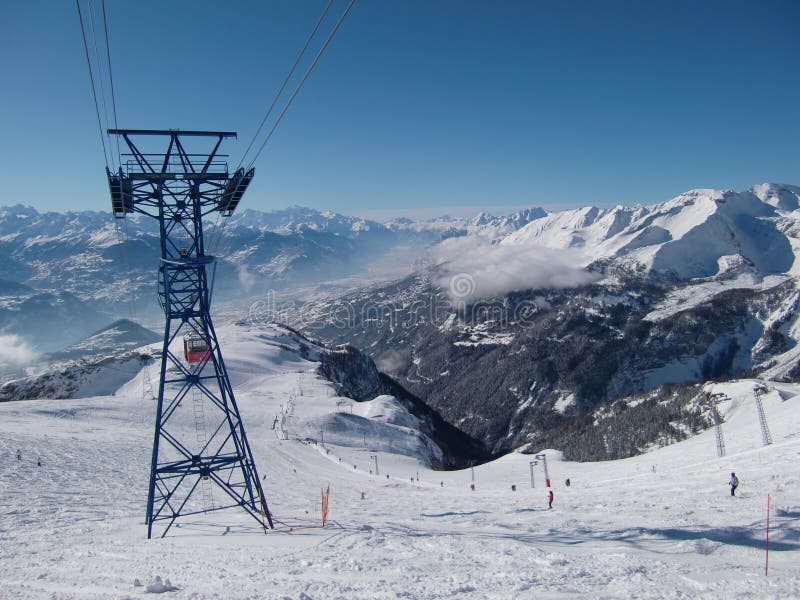 Rope-way stock image. Image of slope, alpine, freezing - 8692055