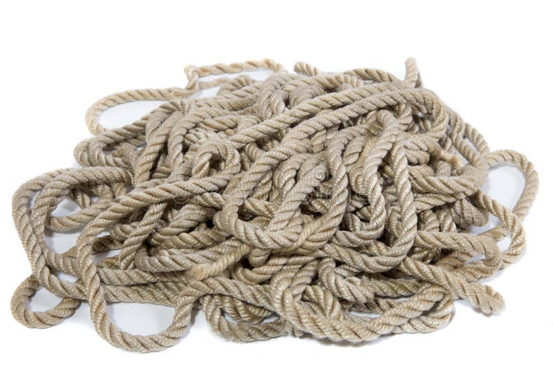 Rope on white background stock image. Image of background - 158191227