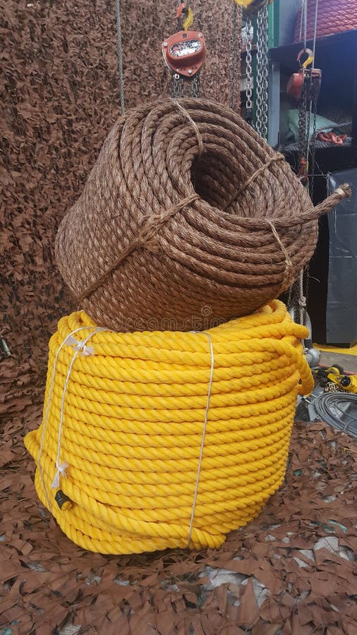 Rope stock image. Image of hawser, rope, packed, yellow - 88848193