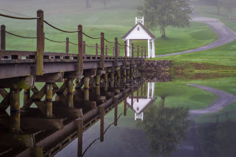 Bridge at a Golf Course stock photo. Image of north - 107231328
