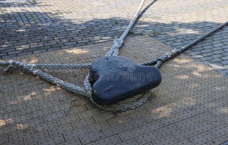 Ropes attached to biting stock image. Image of transport - 248442823