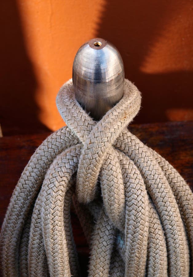 Ropes on belaying pin stock image. Image of battleship - 29383373