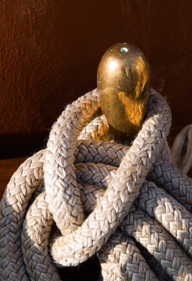Ropes on Belaying Pin Detail Stock Image - Image of close, sail: 29383335
