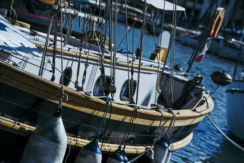 Ropes on a boat stock image. Image of sailing, rope - 199034325