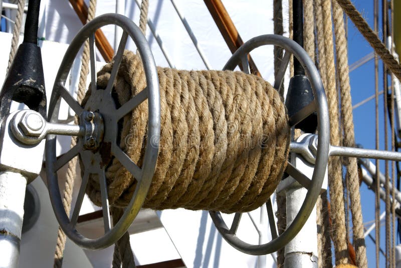 Boating and marine ropes stock image. Image of shipping - 41158799