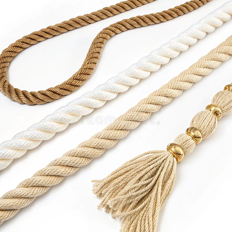 Ropes Decorative Set Isolated on Transparent Background Stock ...