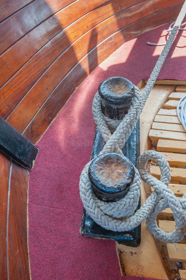Ropes on the Device for Fixing the Ship To the Pier. Details of the ...