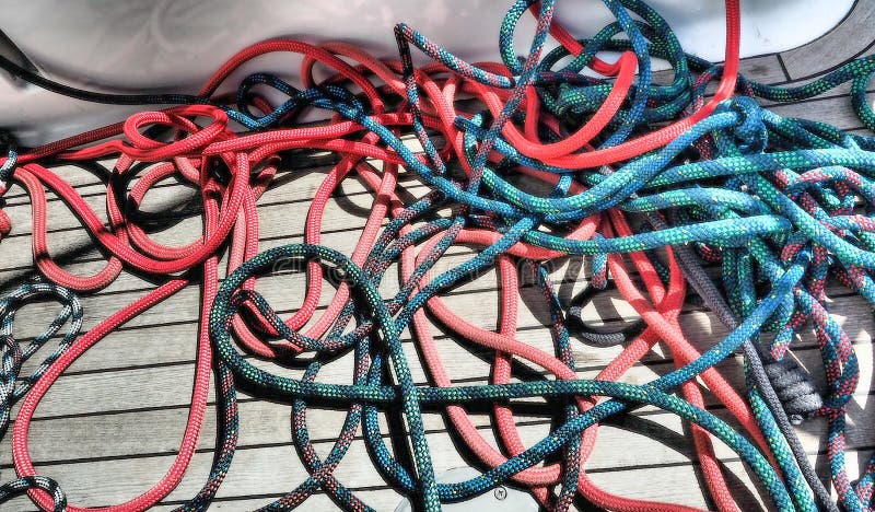 Ropes of different colors stock photo. Image of boat - 54344518