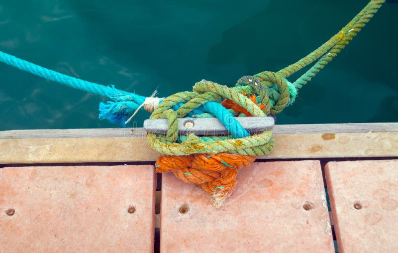 Ropes on a dock stock photo. Image of fishing, celebration - 67293020