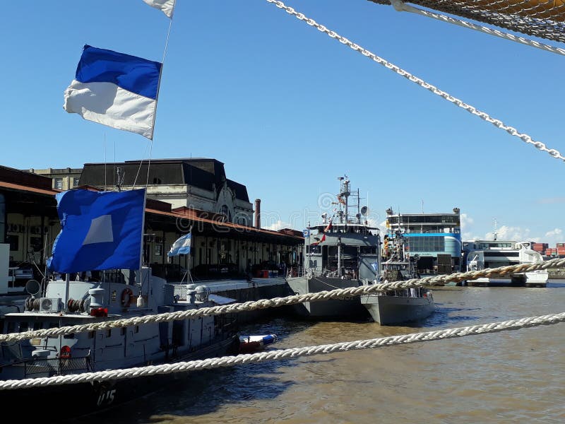 Ropes and flags editorial stock photo. Image of marine - 89320243