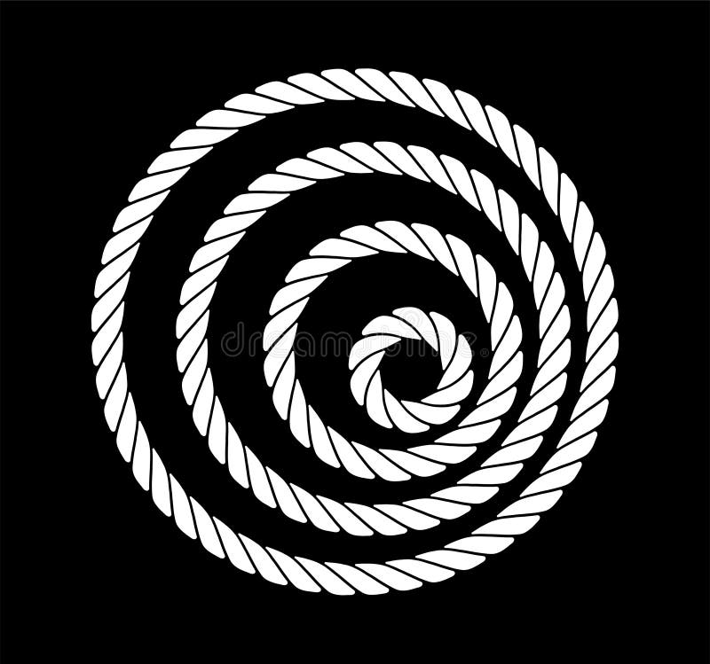 Ropes in the Form of Circles of Different Thickness in Black and White ...