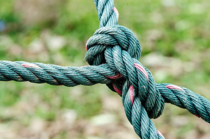 Two ropes with knot stock image. Image of bend, closeup - 68467637