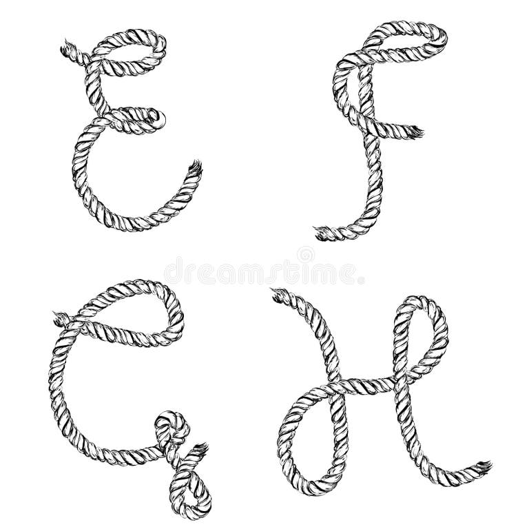 Rope Letters Stock Illustrations – 1,437 Rope Letters Stock ...