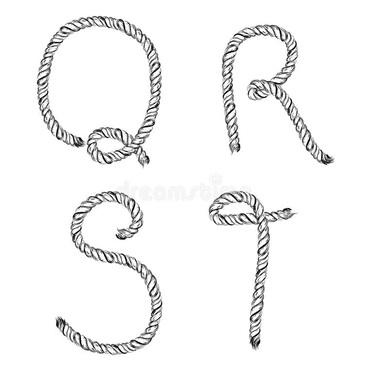 Rope Letters Stock Illustrations – 1,437 Rope Letters Stock ...