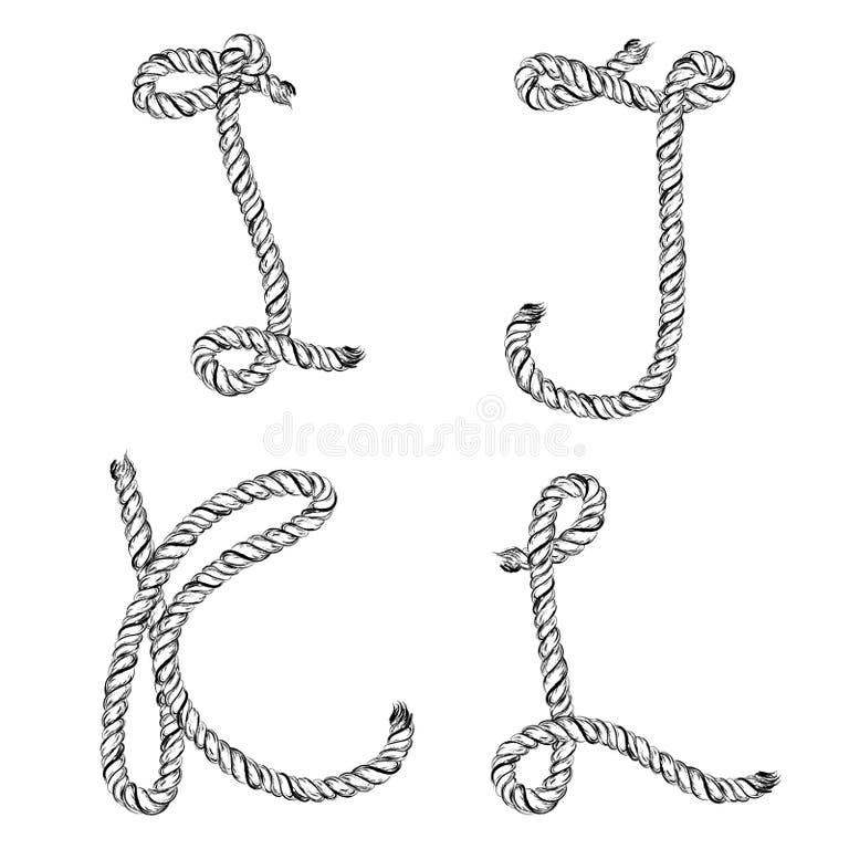 Rope Letters Stock Illustrations – 1,437 Rope Letters Stock ...