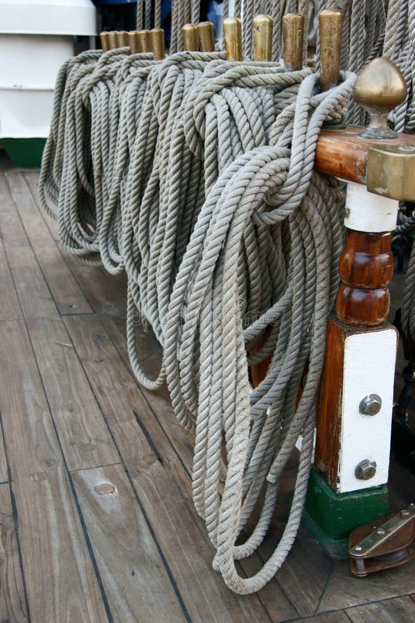 Ropes and Lines on Tall Ship Stock Image - Image of sailing, boat: 21905339